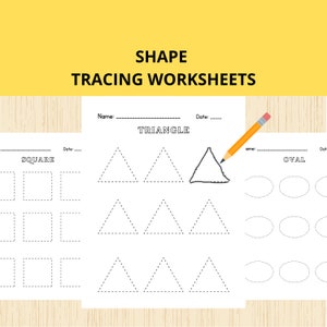 Preschool Shapes Tracing,base Shape,learning Shape for Kids ...