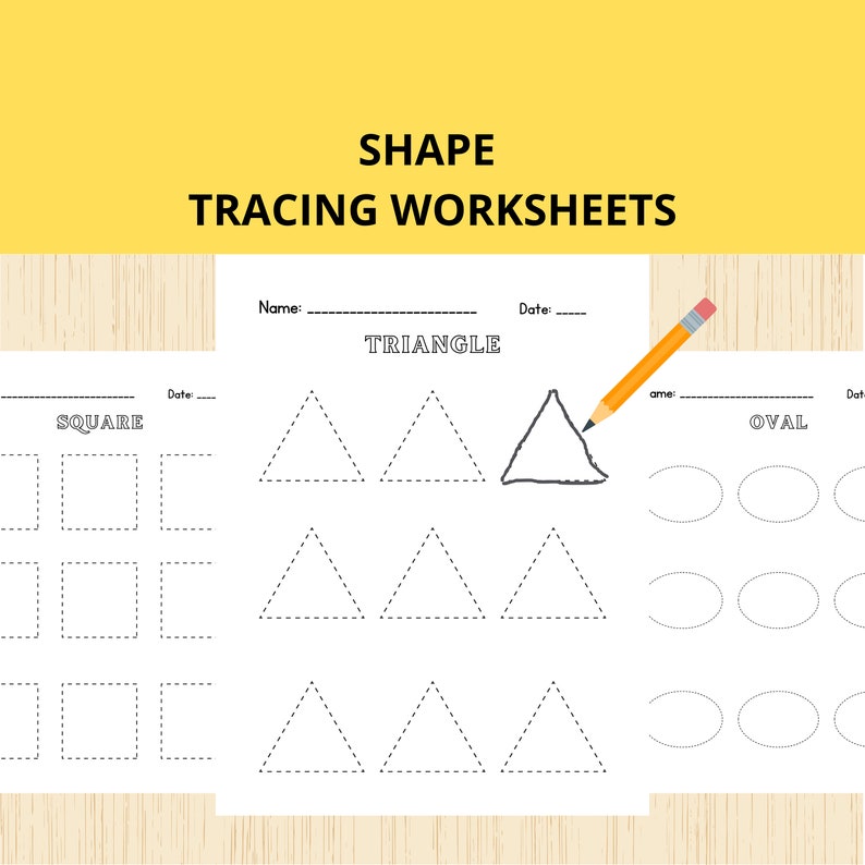Preschool Shapes Tracing,base Shape,learning Shape for Kids ...