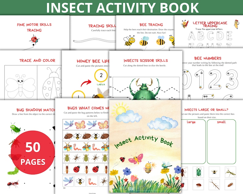 Insects Activity Book,insect Bundle,insect Unit Study,bugs Activity ...