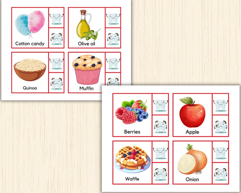 Healthy or Unhealthy Food Clip Card, Healthy and Unhealthy Food ...