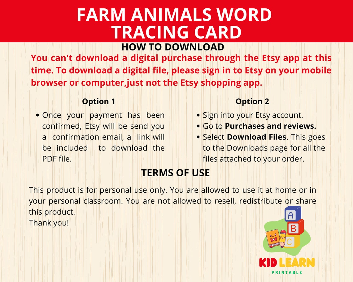 Farm Animals Word Tracing Cards,farm Words Tracing,farm Montessori,farm ...