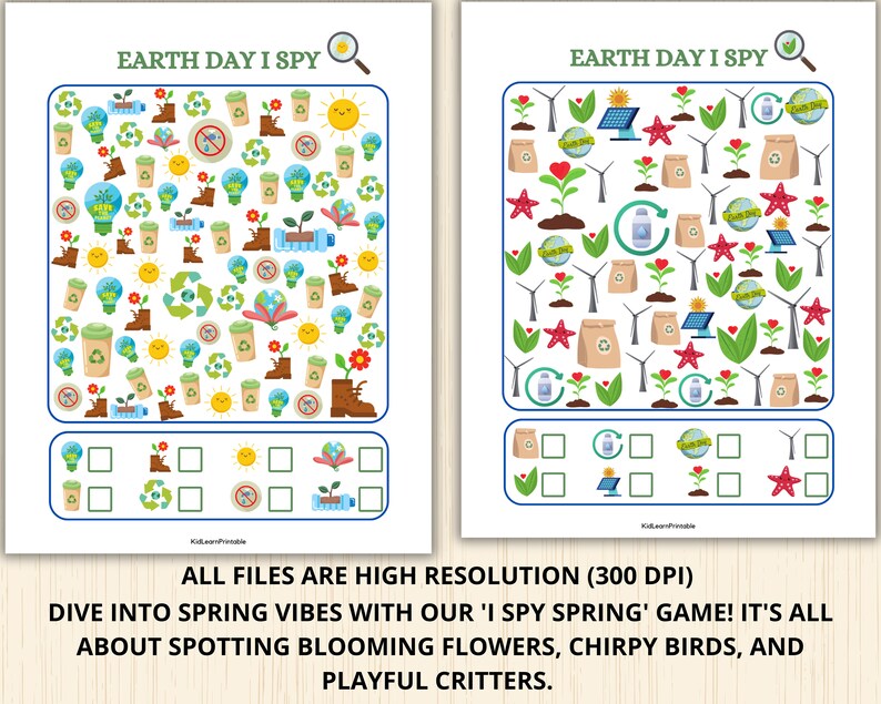 Earth Day I Spy, I Spy Games, Look and Find,counting Game, Earth Day ...