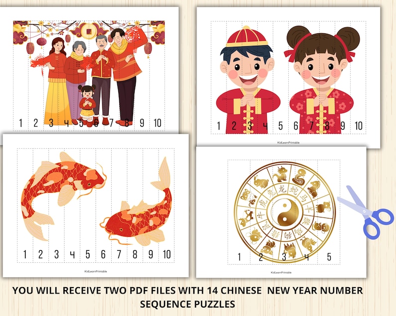 Chinese New Year Game,chinese Matching Activity,lunar New Year Puzzle ...