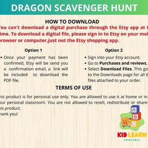 Dragon Scavenger Hunt,dragon Party Game,fairy Tale Party Game,dragon ...