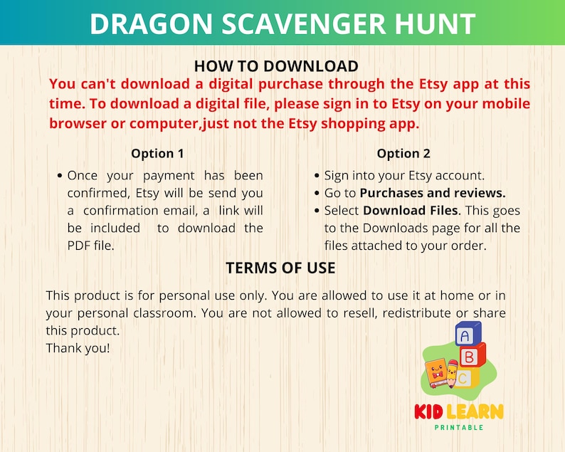 Dragon Scavenger Hunt,dragon Party Game,fairy Tale Party Game,dragon ...