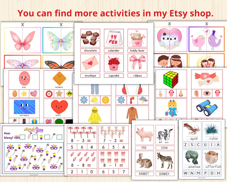 Insect Montessori Printable 3 Part Cards,bug Montessori 3 Part Cards ...