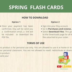Spring Flashcards, Spring Vocabulary Cards,nature Cards,sensory Bins ...