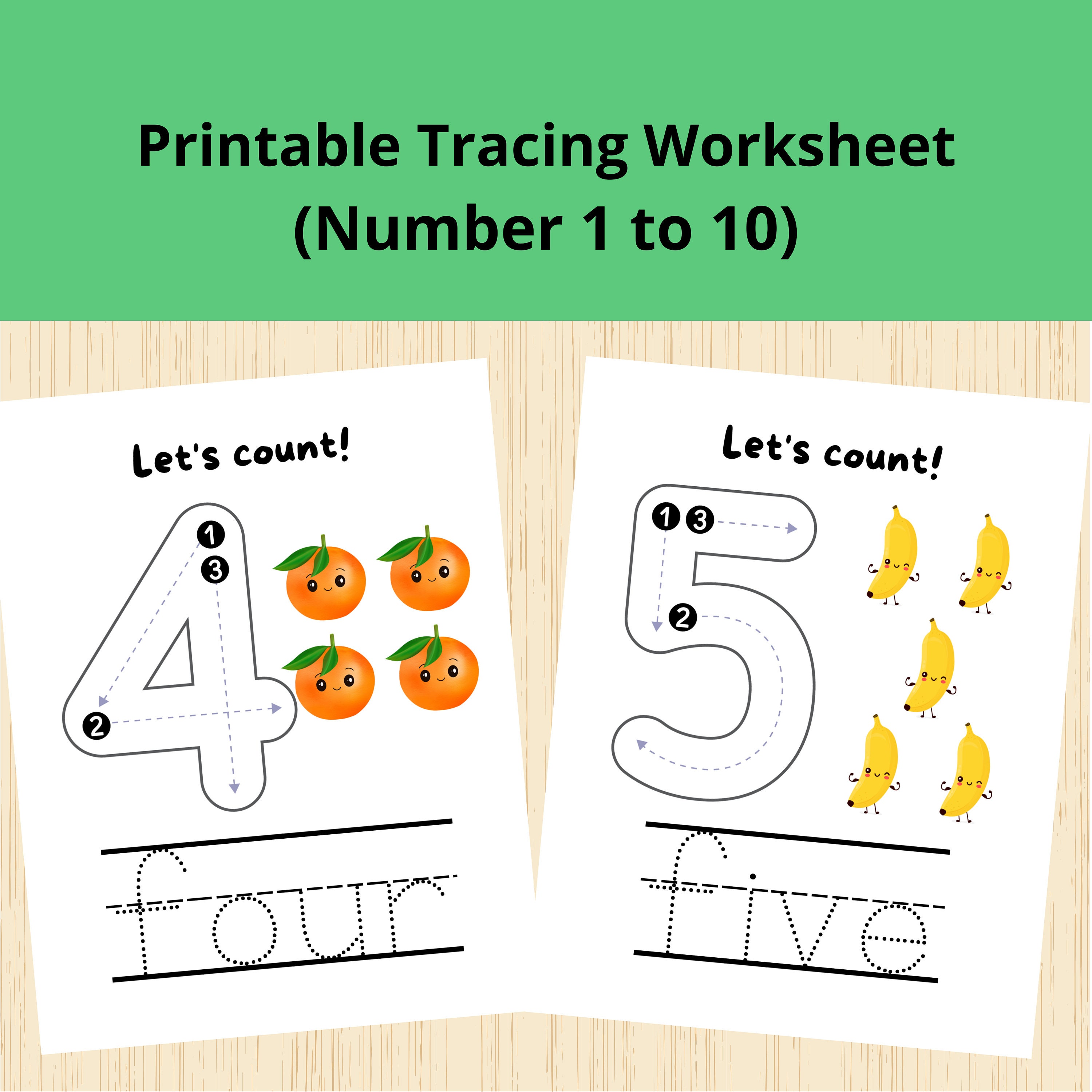 1-10 Printable Number Tracing,preschool Worksheet, Homeschool , Teacher ...