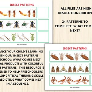 Insect Patterns,insect Activity,cut and Paste Patterns,preschool ...