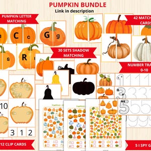 Pumpkin Alphabet Puzzle Pairs,fall Alphabet Match,matching Cards ...