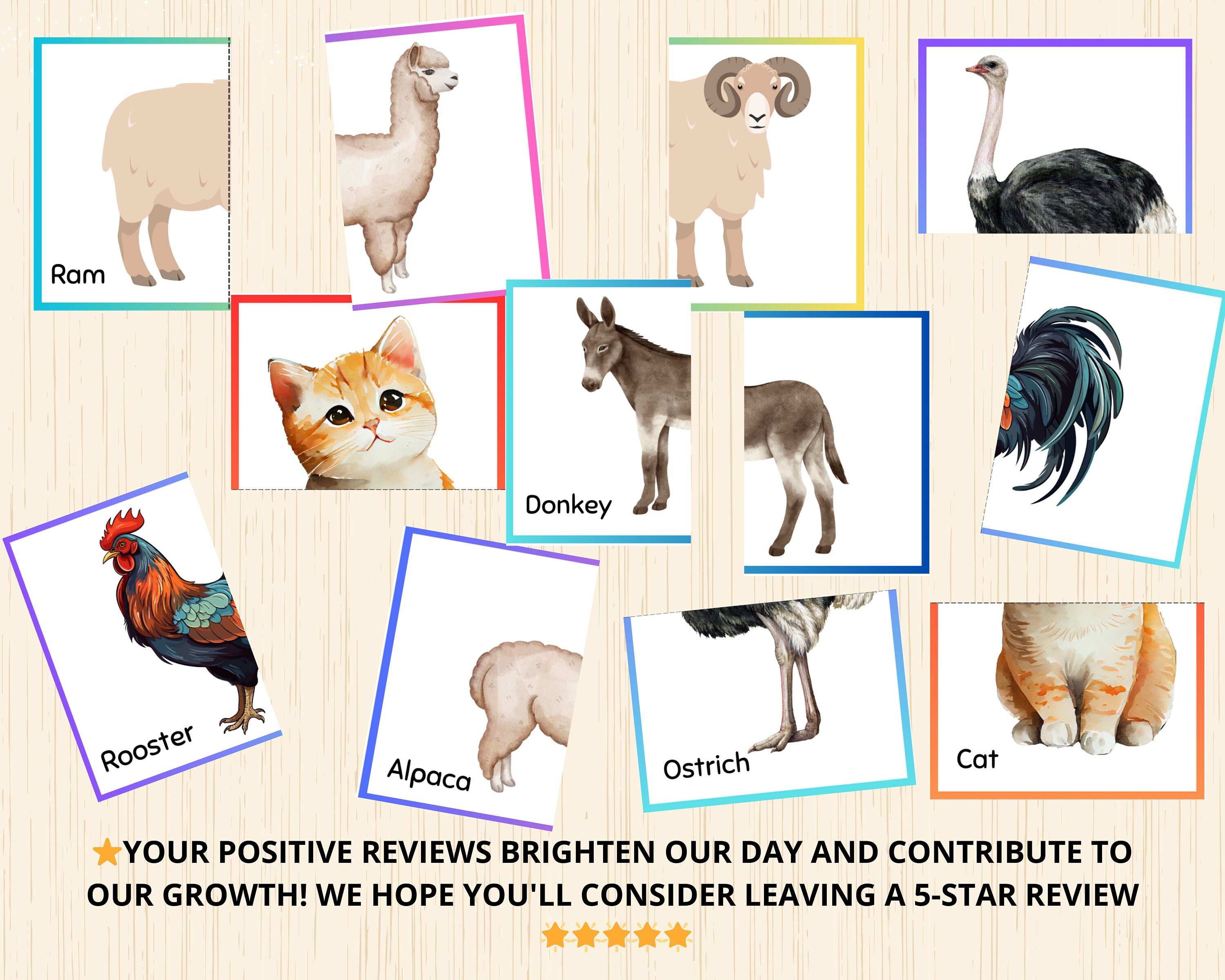 Farm Animals Matching Game,farm Animals Puzzle Pair,puzzle Symmetry ...