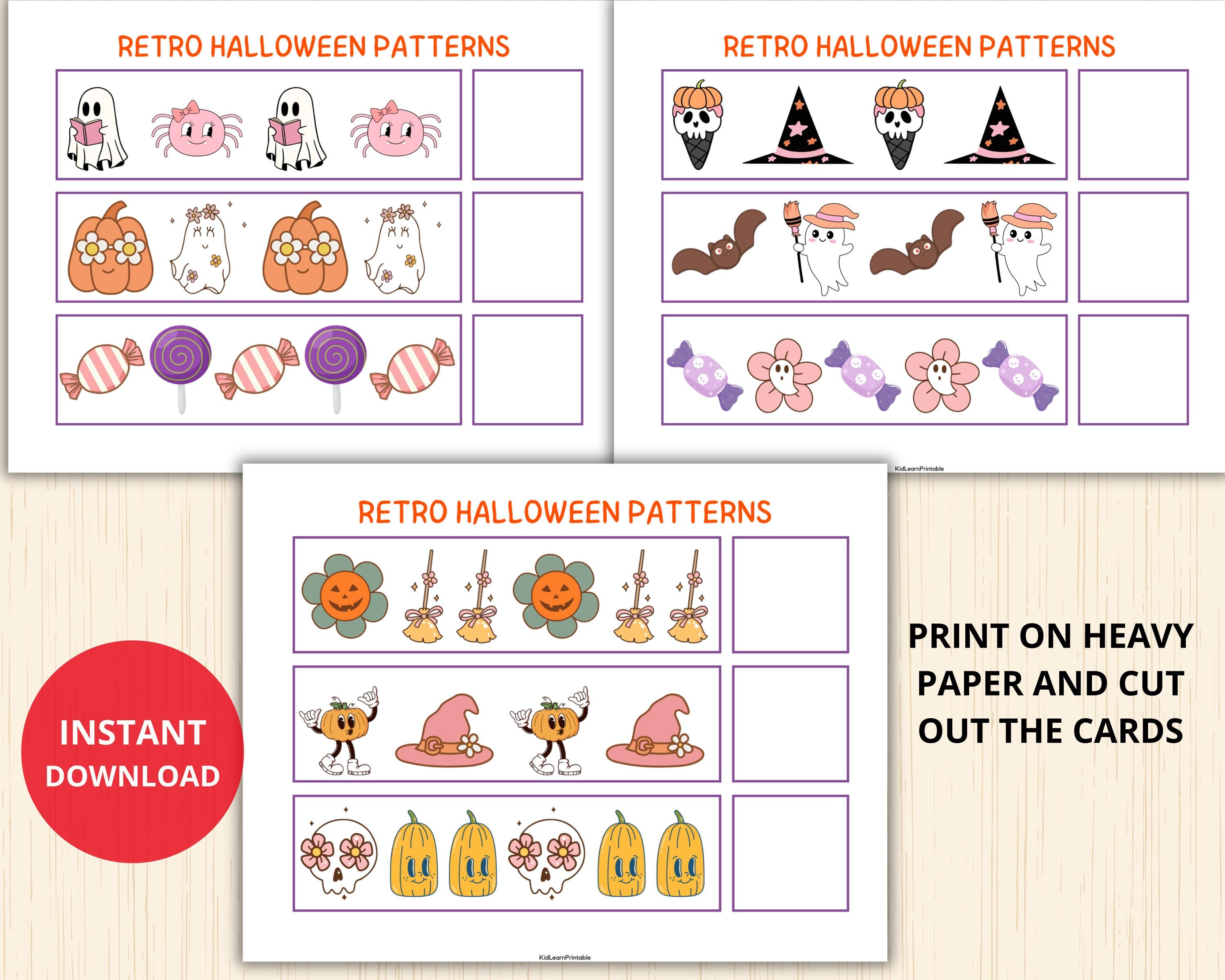 Halloween Patterns,pattern Worksheets,what Comes Next ,scissors Skills ...