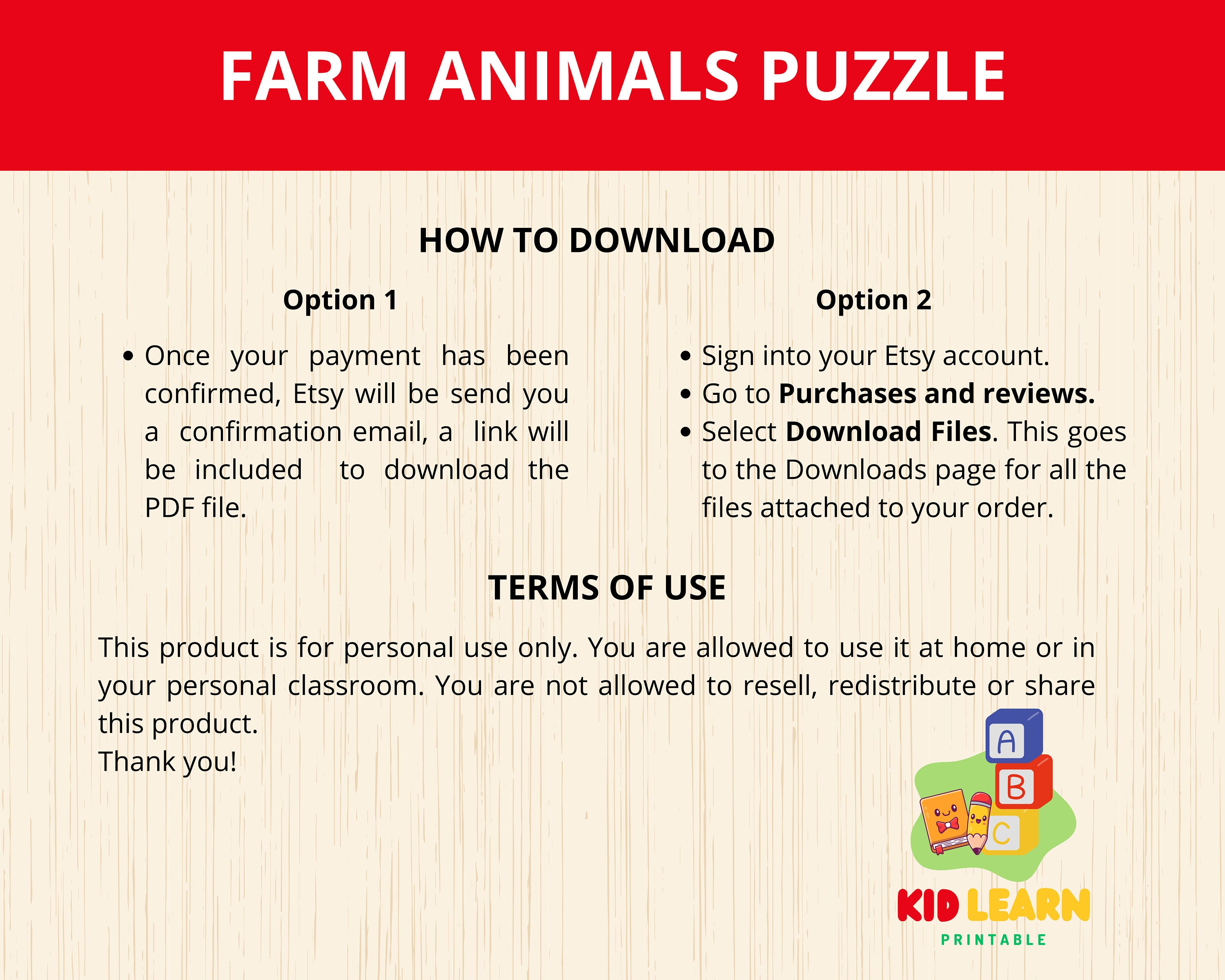 Farm Animals Puzzle, Farm Activity,farm Matching Game,letter ...