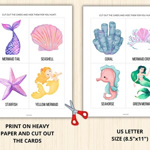 Mermaid Scavenger Hunt,mermaid Trasure Hunt,mermaid Birthday Party Game ...