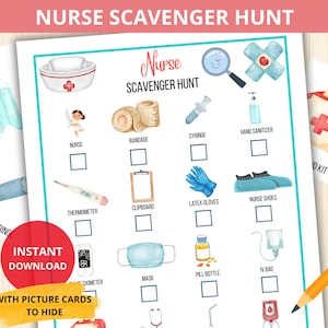 Nurse Scavenger Hunt,medical Scavenger Hunt,nurse Activities,nurse ...