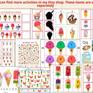 Ice Cream Alphabet Match,preschool Letters,alphabet Matching Game ...