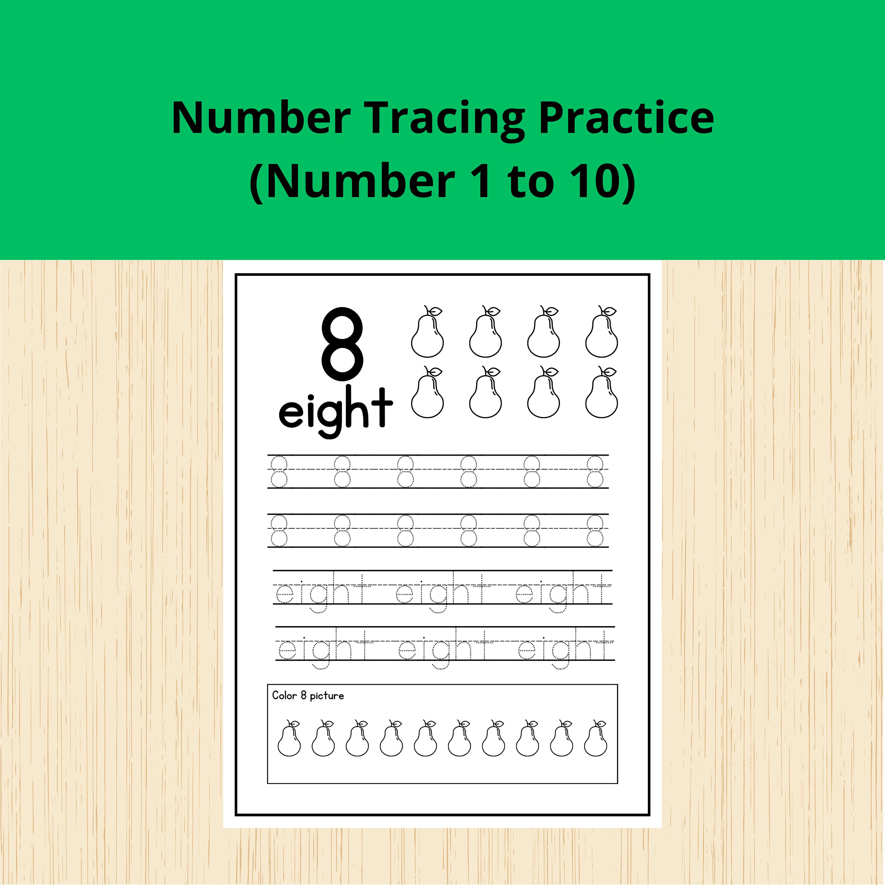 1-10 Printable Number Tracing,preschool Worksheet, Homeschool , Teacher ...