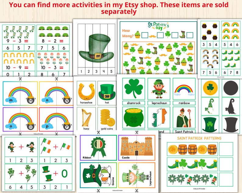 St. Patricks Day Cutting Strips,saint Patrick Scissor Strips,st ...
