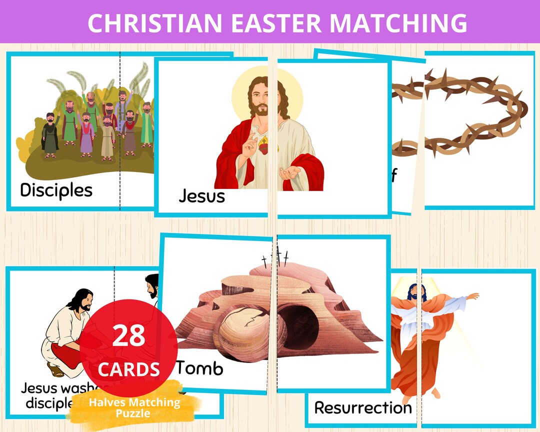Easter Story Match Game,christian Easter Matching Activity,bible ...