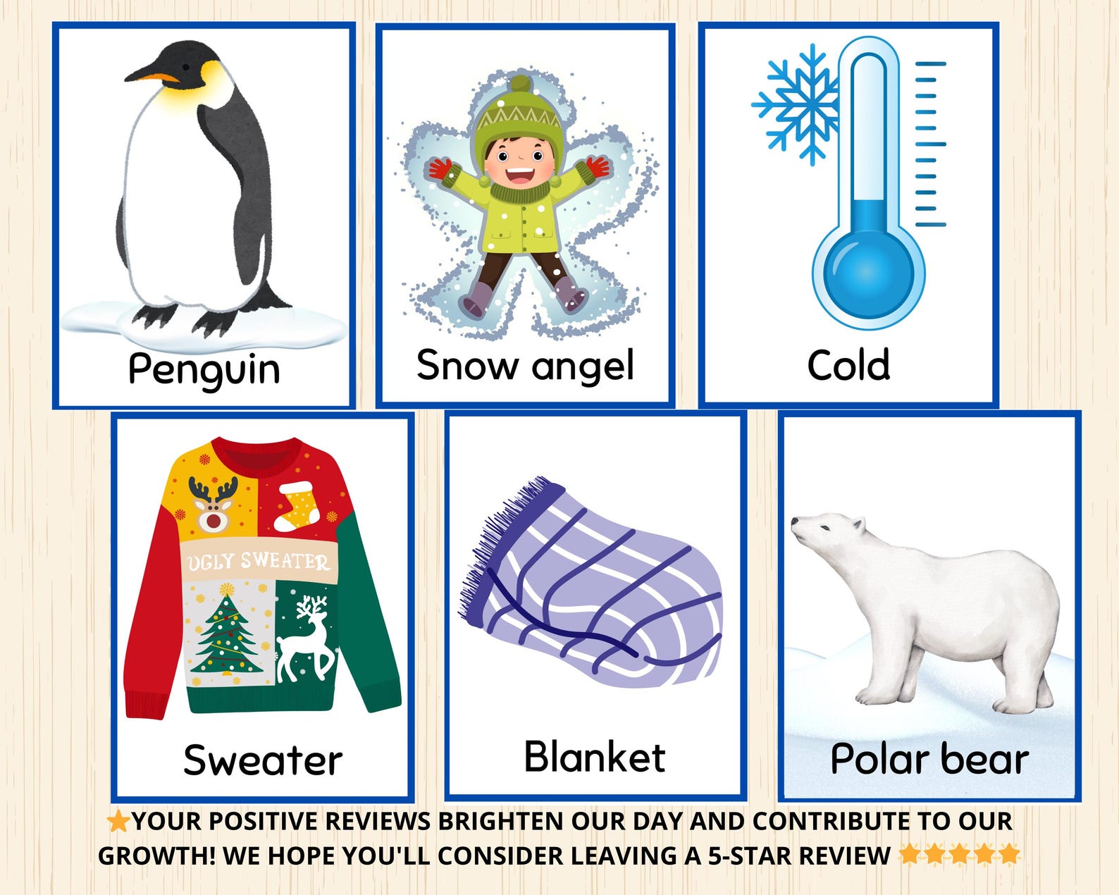 Winter Flashcards,winter Vocabulary,winter Montessori Preschool,holiday ...