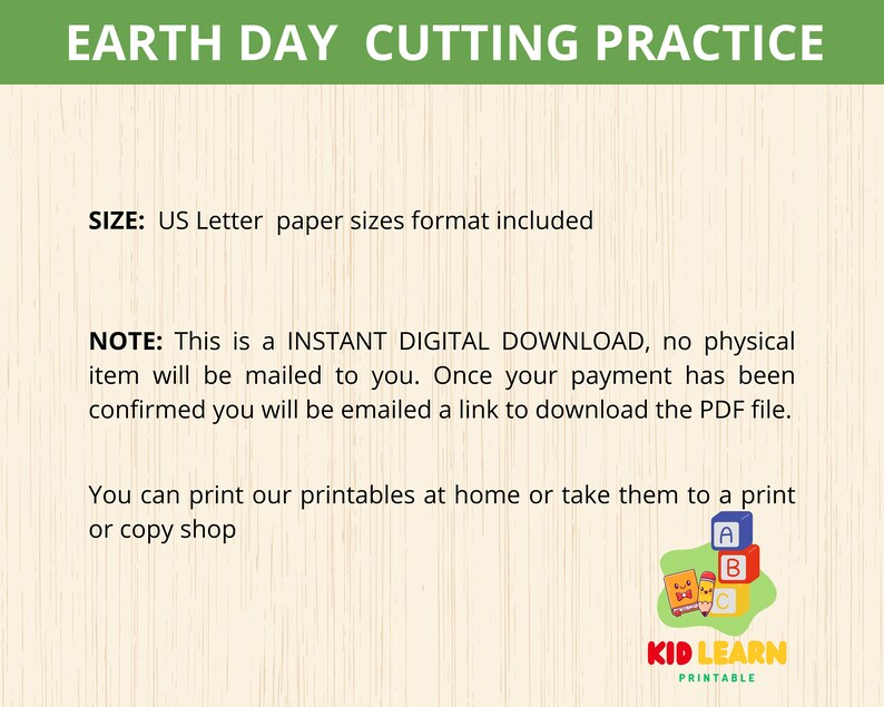 Earth Day Scissor Skills Practice: Spring Cutting Strips (PDF) - Etsy