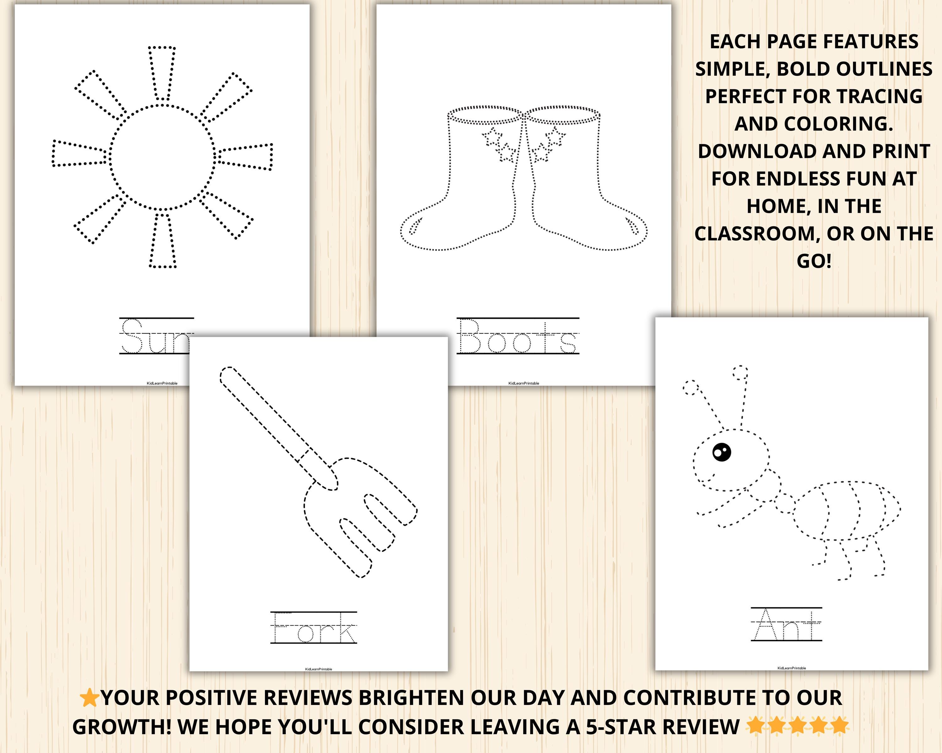 Garden Tracing Worksheet,spring Trace Practice,fine Motor Skills,garden ...