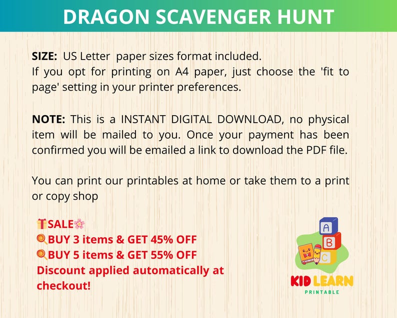 Dragon Scavenger Hunt,dragon Party Game,fairy Tale Party Game,dragon ...