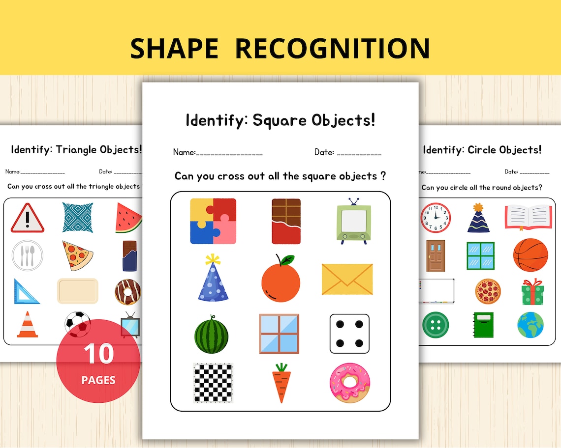 Shapes Matching Activity,shape Sorting, Shape Recognition, Matching ...