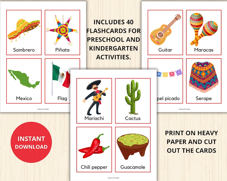 Cinco De Mayo Cards,vocabulary Cards,write the Room,cinco De Mayo ...