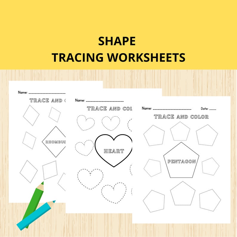 Preschool Shapes Tracing,base Shape,learning Shape for Kids ...