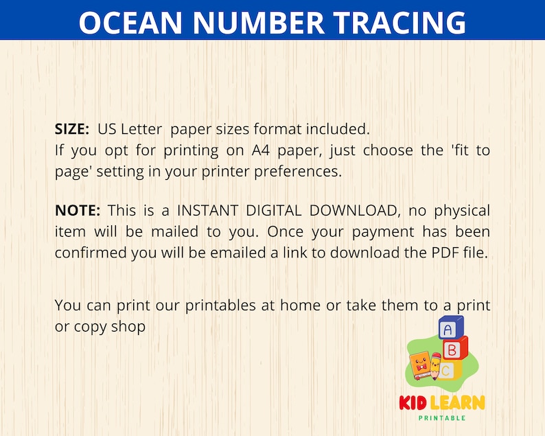 Ocean Animals Number Tracing,handwriting Practice,writing Skills ...