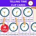 Telling Time Clip Cards,clock Activity,tell the Time Activity,learn the ...
