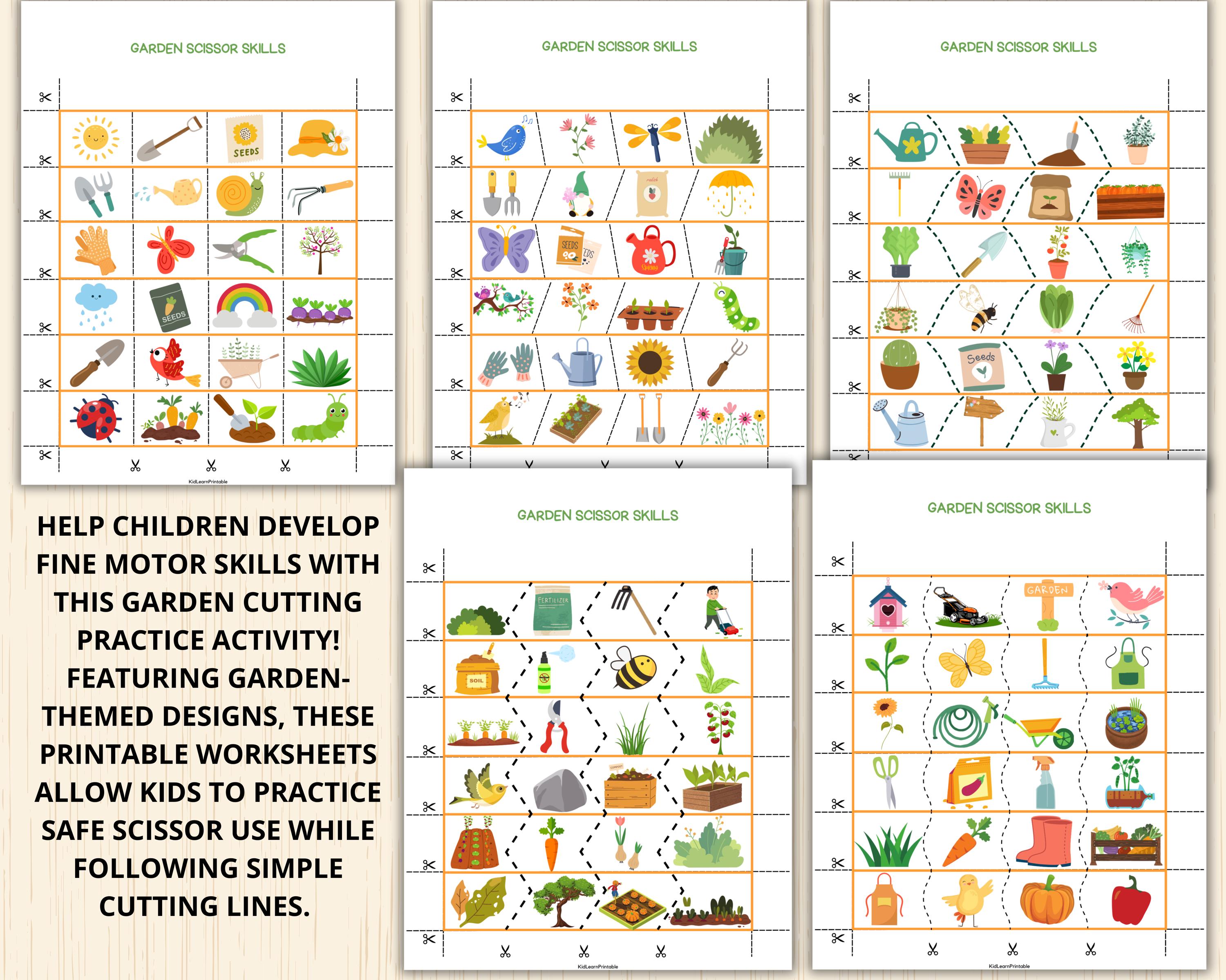 Garden Cutting Practice,spring Scissor Strips,garden Cutting Strips ...