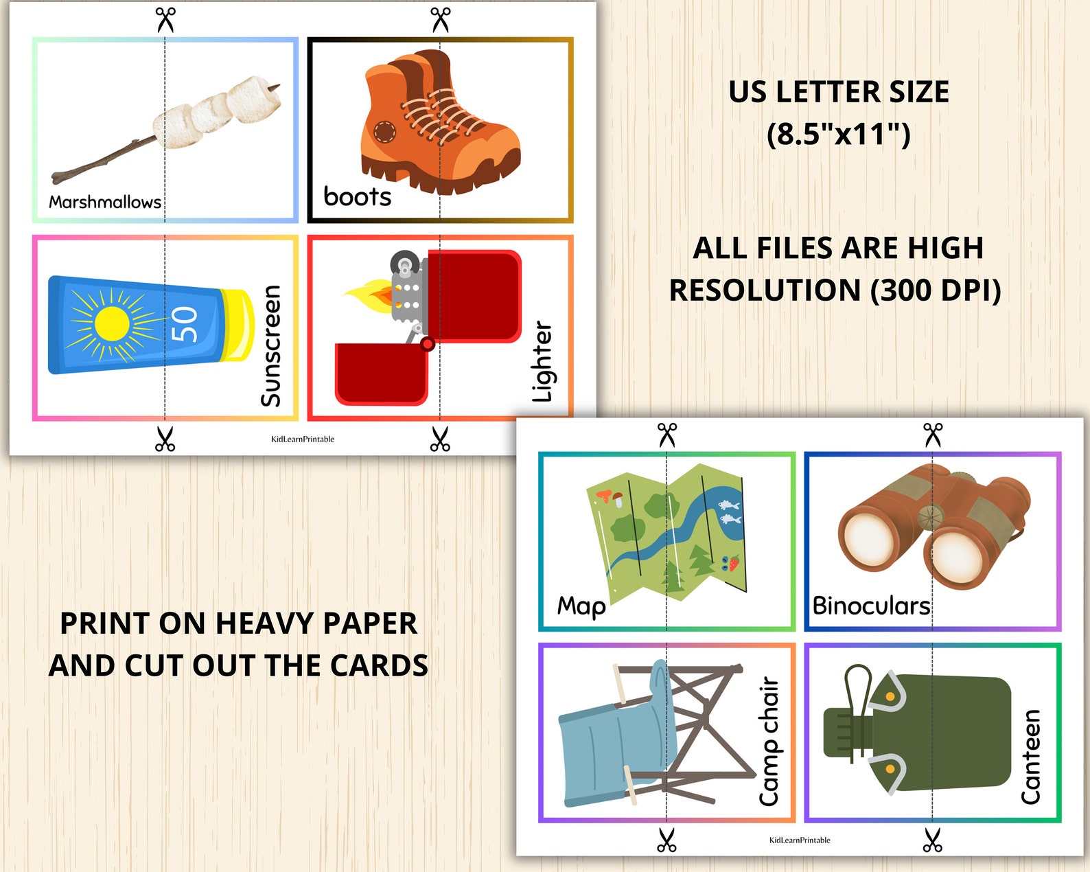 Camping Matching Activity,camping Puzzles,symmetry Puzzles,toddler ...