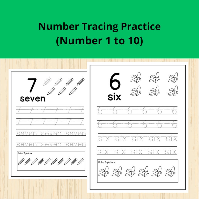 1-10 Printable Number Tracing,preschool Worksheet, Homeschool , Teacher ...