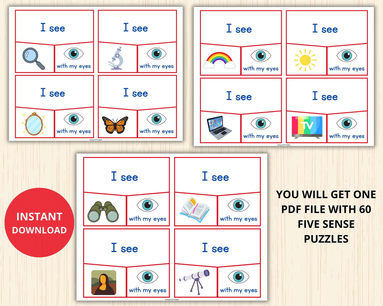 Five Senses Sorting Activity,five Senses Puzzle,5 Sense Activities,5 ...