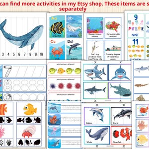 Ocean Animals Tracing,ocean Animal Coloring Pages,tracing Sea Animals ...