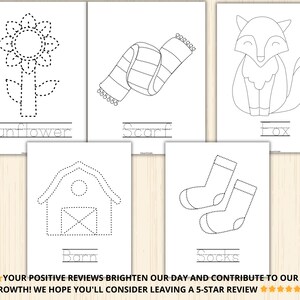 Autumn Tracing Worksheets,fall Trace Practice,fine Motor Skills,fall ...