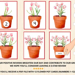 Flower Number Matching,flower Counting Game,spring Counting Numbers ...