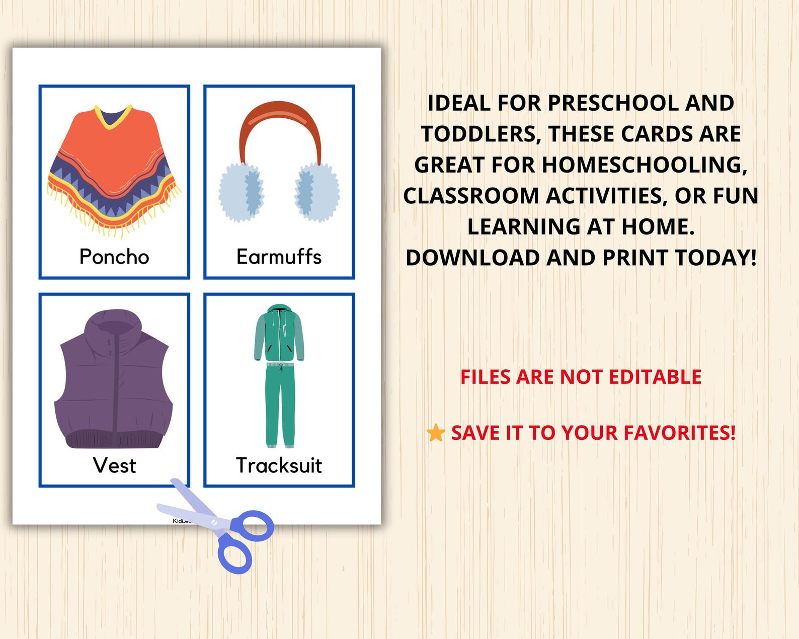 Winter Clothing Flashcard ,winter Clothes Flashcard,winter Vocabulary ...