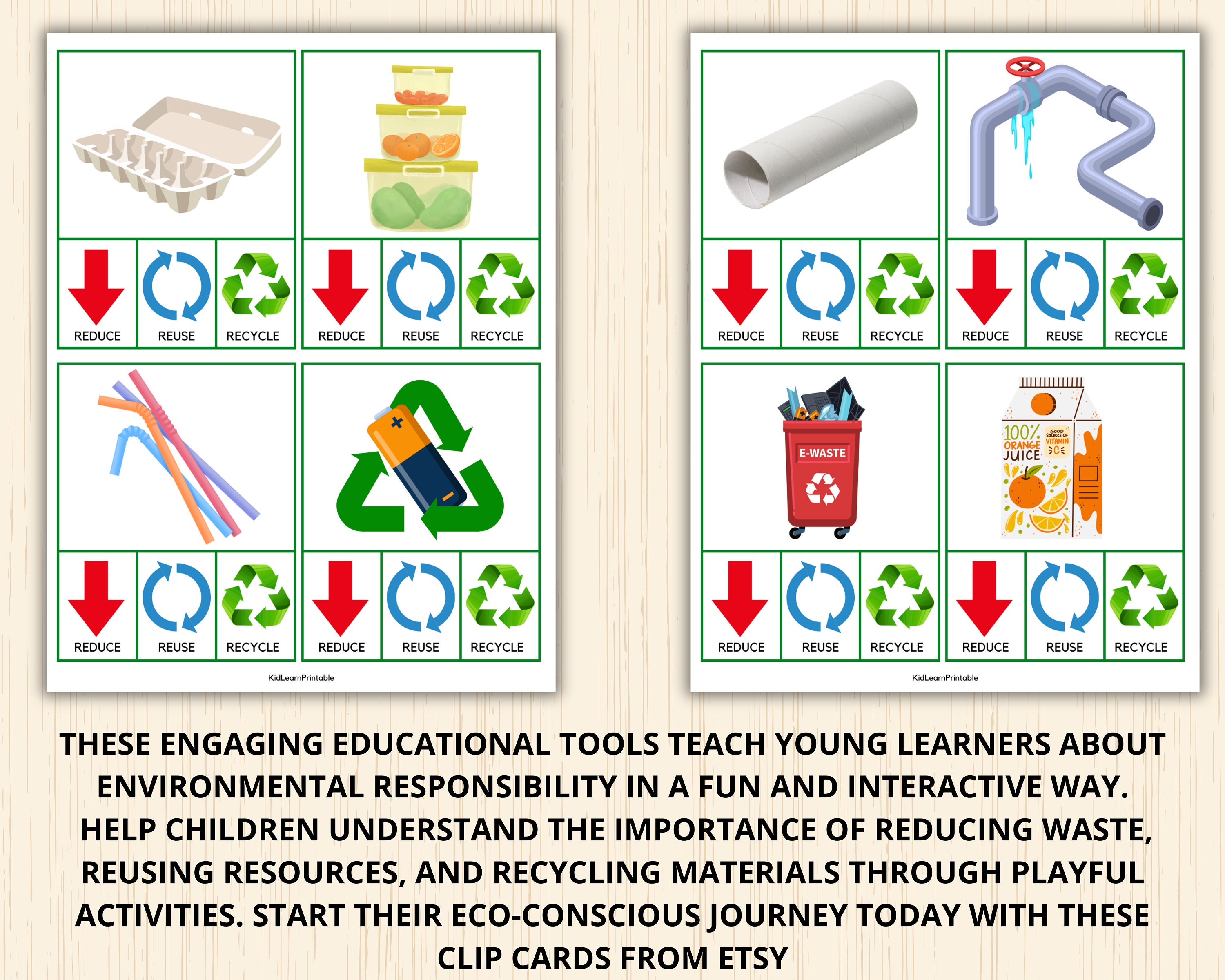 Earth Day Clip Card,earth Day Recycle Sort,earth Day, Waste Sorting ...