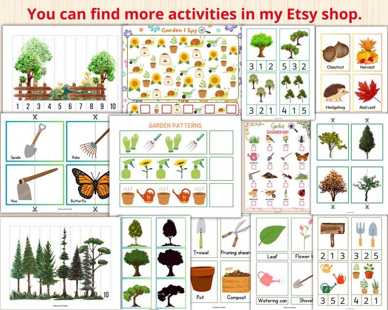 Tree Count and Clip Cards,spring Counting Cards,tree Math Activity,tree ...