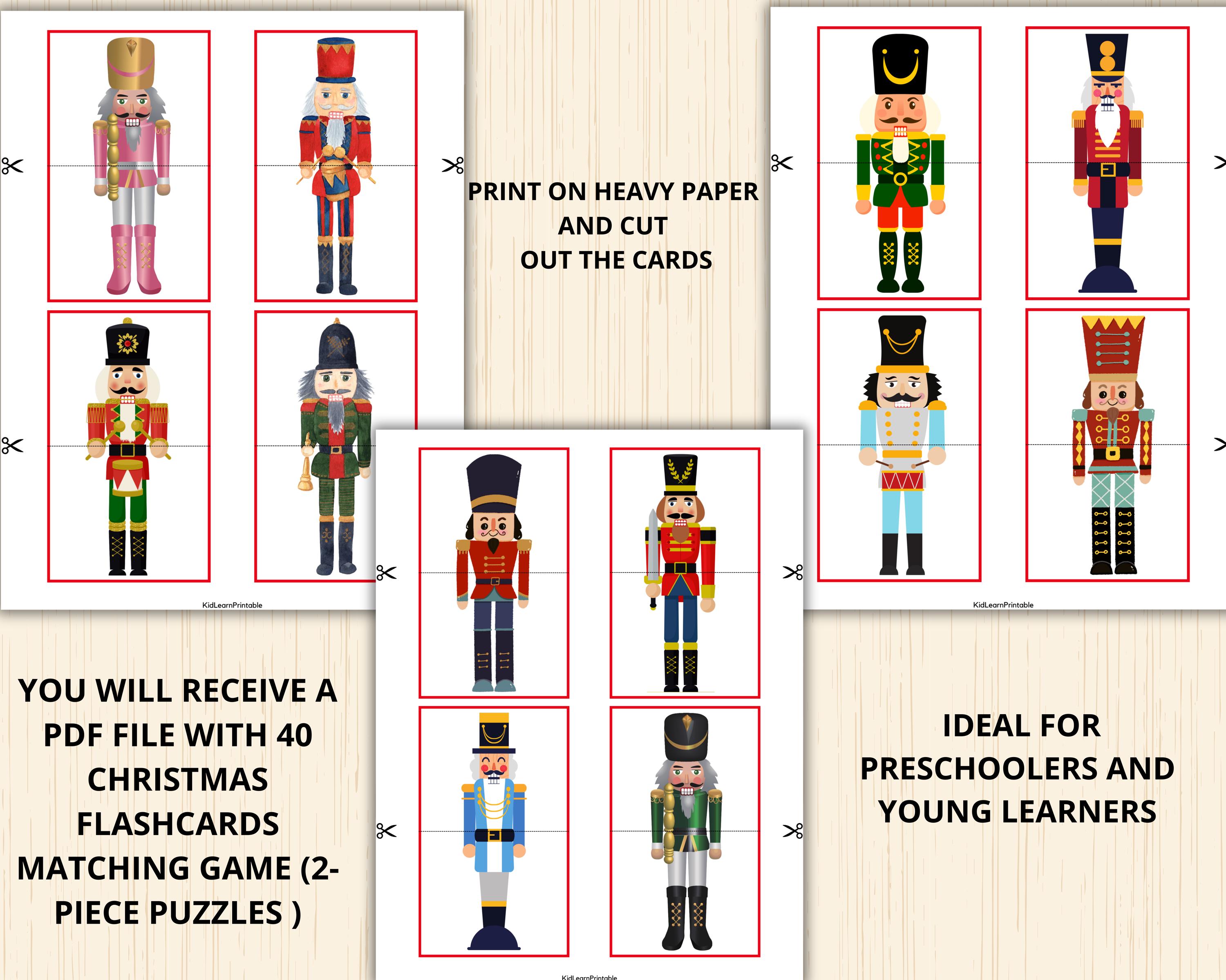 Nutcracker Matching Game,xmas Matching Activity,christmas Puzzle,winter ...