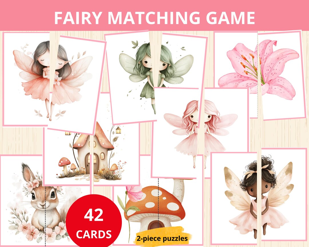 Fairy Matching Activity,fairy Matching Game,fairy Puzzles,fairy Two ...