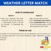 Weather Letter Match, Preschool Letters,alphabet Matching Game,alphabet ...
