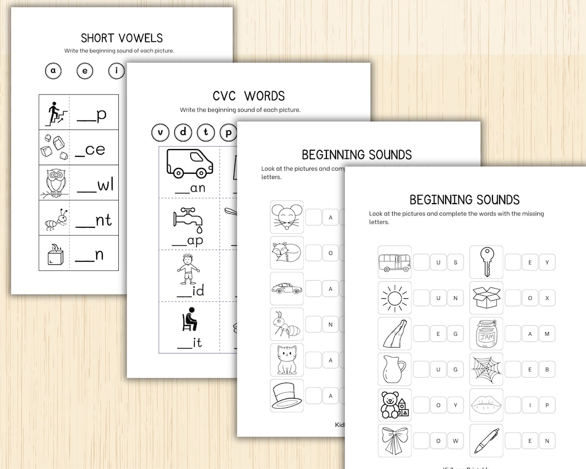 Beginning Sound Worksheet, Initial Sound, Phonics Printable ...