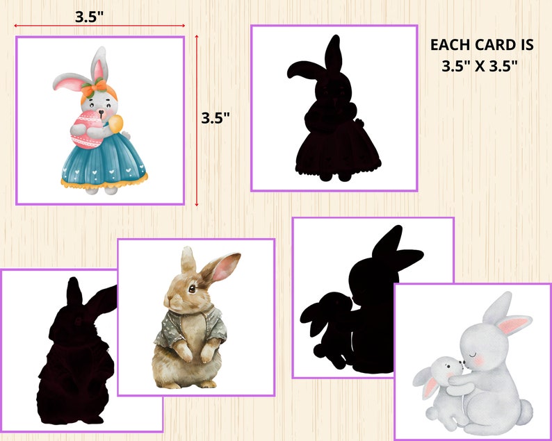 Easter Shadow Matching Cards,preschool Printable Shadow,easter Match ...