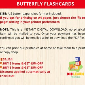 Butterfly Flashcards,butterfly Preschool Montessori,butterfly Unit ...