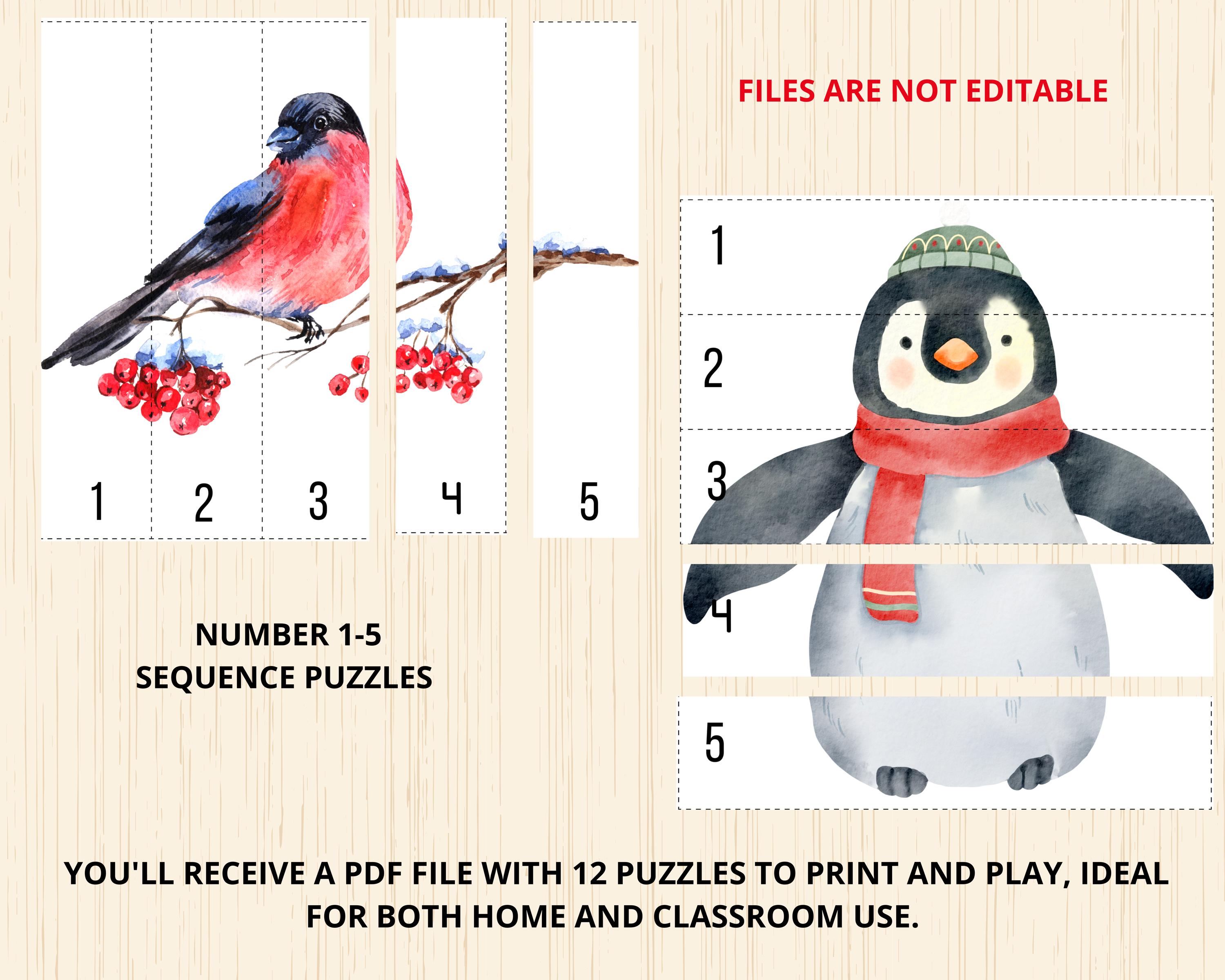 Winter Number Puzzle,winter Number Sequence Puzzles,xmas Numbers ...