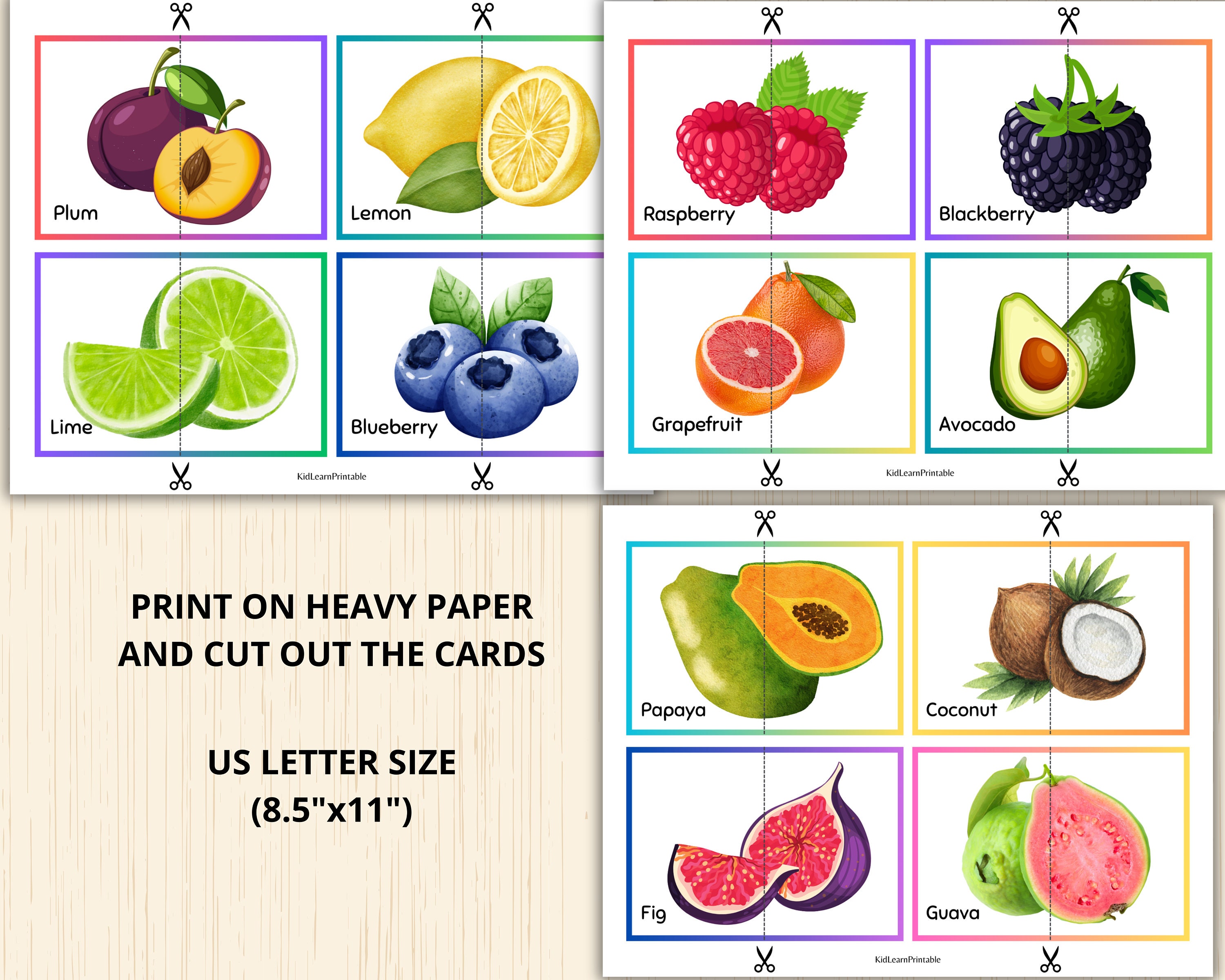 Fruit Puzzles,fruits Matching Cards Game,symmetry Puzzle,symmetry ...